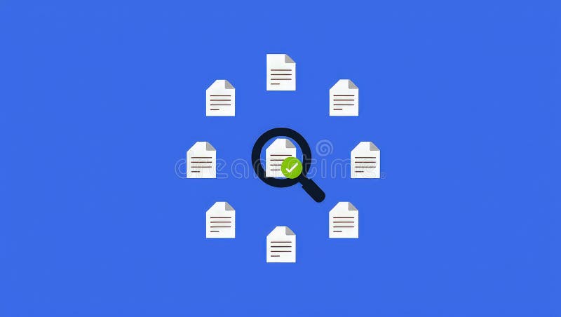 Document Review and Quality Control Concept. Stock Illustration ...