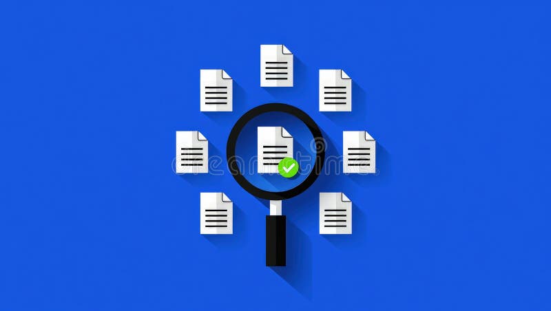 Document Review and Quality Control Concept. Stock Illustration ...