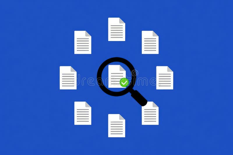 Document Review and Quality Control Concept. Stock Illustration ...