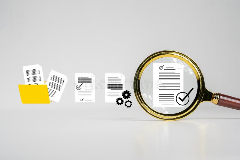 Document Review and Quality Control Concept. Document with a Checkmark, Quality Assurance Stock ...