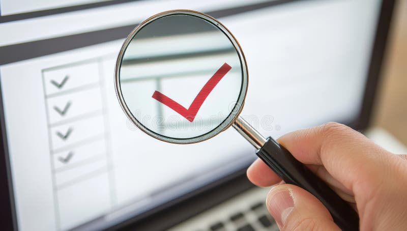 Document Review and Quality Control are Symbolized by a Hand Using a ...