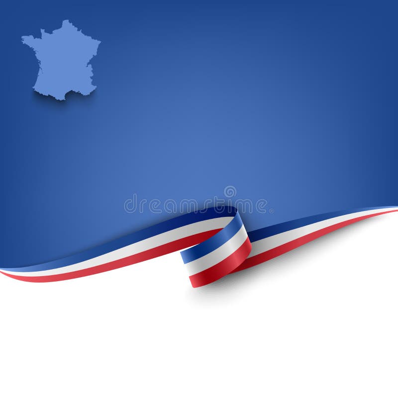 Document with Ribbon and Map the French Republic Template Stock Vector ...