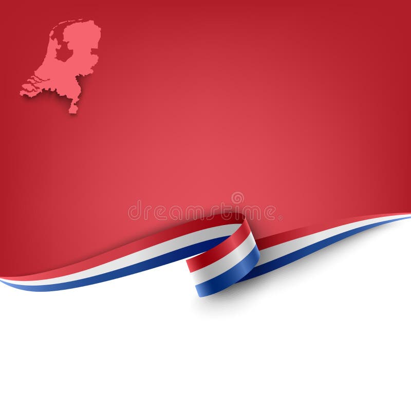 Document with Ribbon and Map Kingdom of the Netherlands Template Stock ...