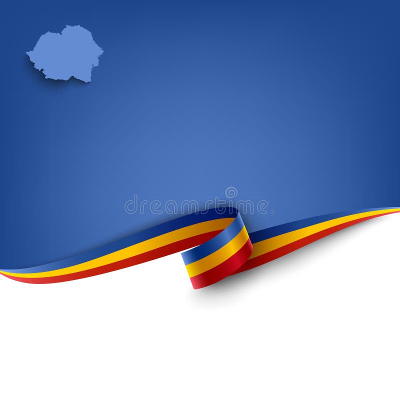 Document with Ribbon and Map Romania Template Stock Vector ...