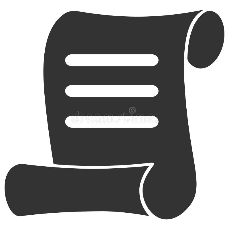 Document Roll Icon Spheric Cluster Collage Stock Vector - Illustration ...