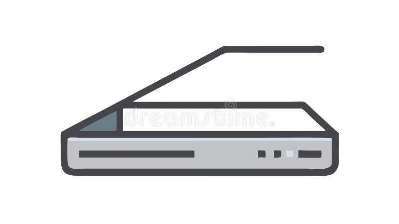 Document Scanner Device Icon, for Digitization and Office, Vector ...