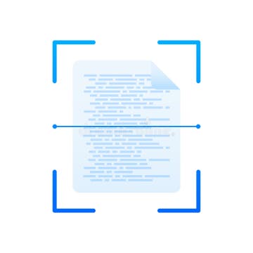 Document Scanner Icon. Digital Scanner. Scanning Text. Icon for Mobile ...