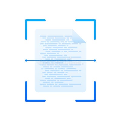 Document Scanner Icon. Digital Scanner. Scanning Text. Icon for Mobile ...