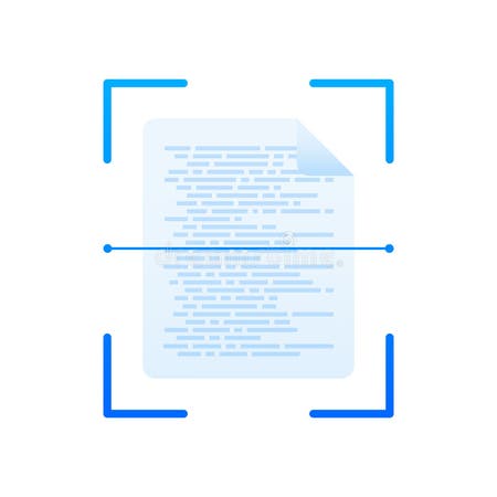 Document Scanner Icon. Digital Scanner. Scanning Text. Icon for Mobile ...