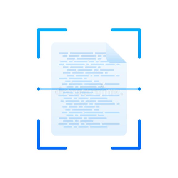 Document Scanner Icon. Digital Scanner. Scanning Text. Icon for Mobile ...