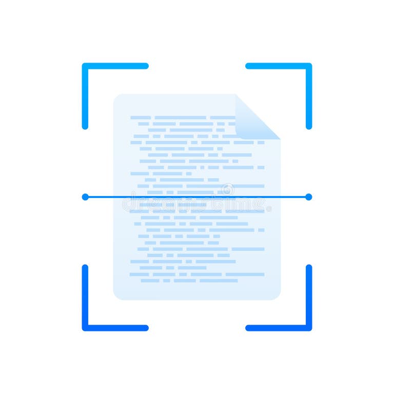 Document Scanner Icon. Digital Scanner. Scanning Text. Icon for Mobile ...