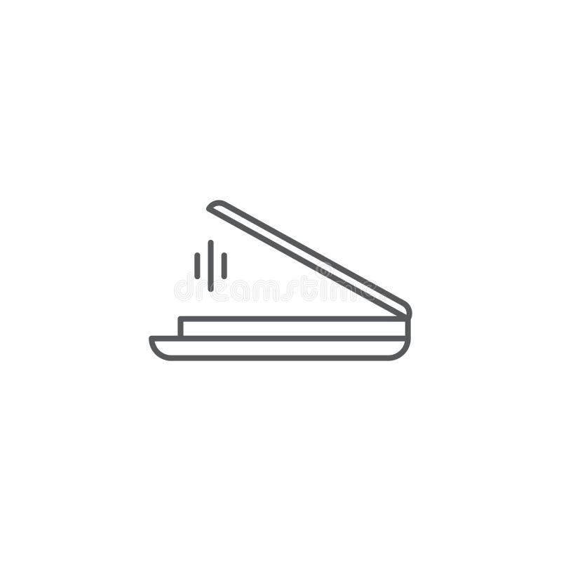 Document Scanner Vector Icon Symbol Electronic Isolated on White ...