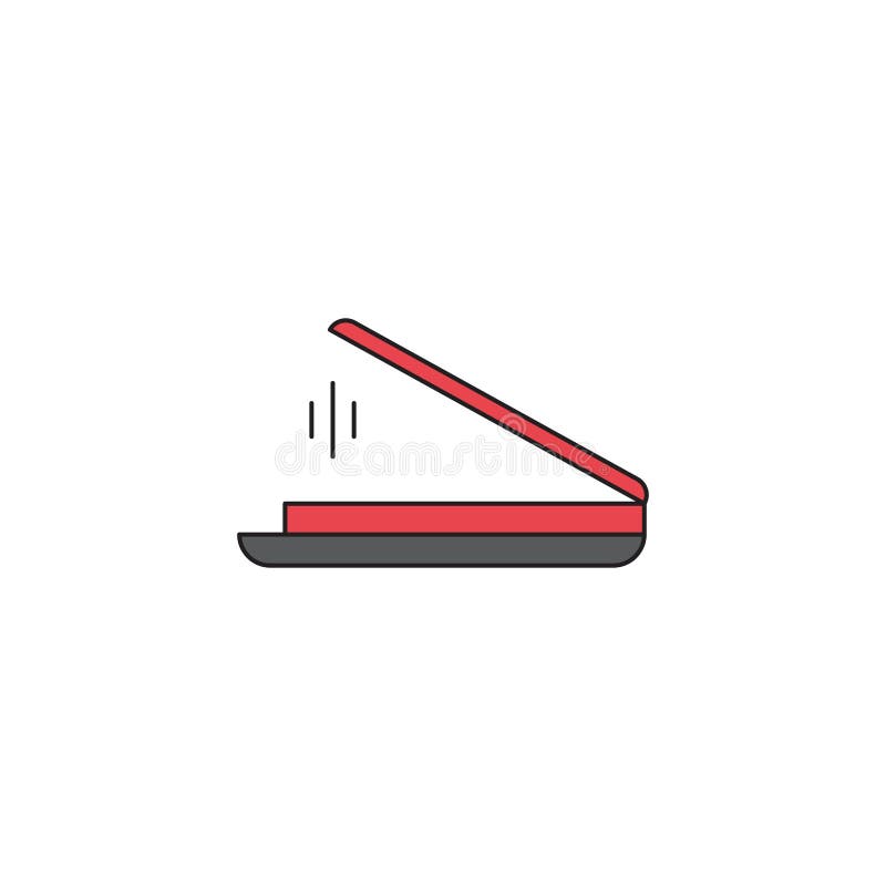 Document Scanner Vector Icon Symbol Electronic Isolated on White ...