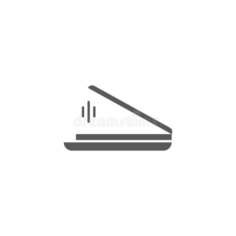 Document Scanner Vector Icon Symbol Electronic Isolated on White ...
