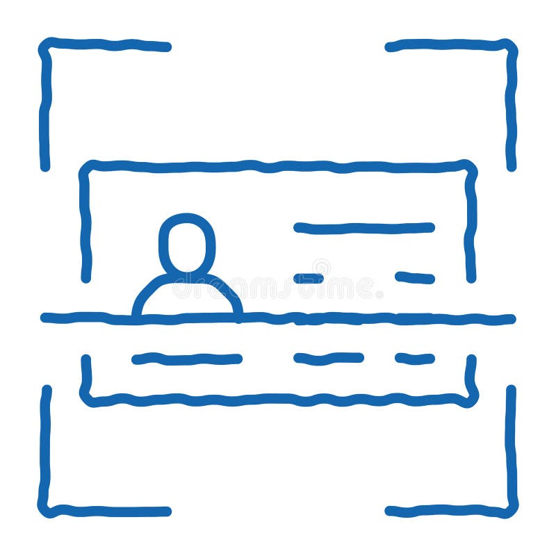 Document Scanning Doodle Icon Hand Drawn Illustration Stock Vector ...