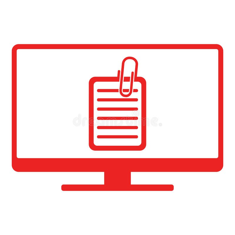 Document and screen stock vector. Illustration of screen - 177434889