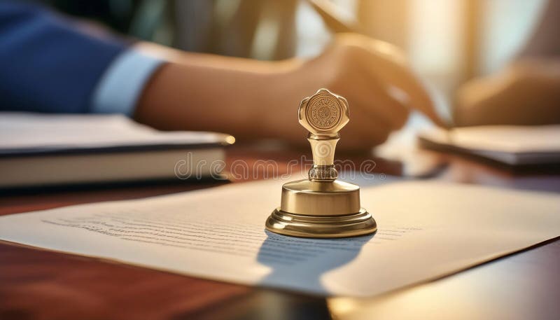 Document with Seal Marking Its Importance Stock Illustration ...