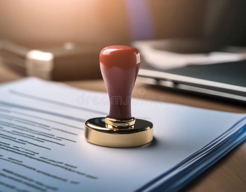 Document with Seal Marking Its Importance Stock Illustration ...