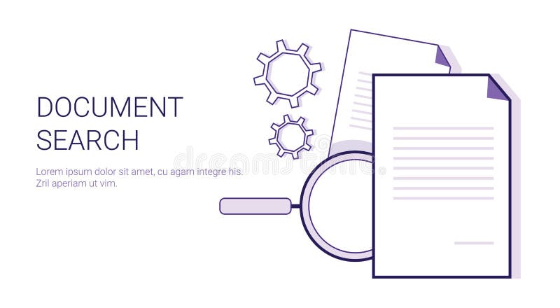 Document Search Business Concept Template Web Banner with Copy Space ...