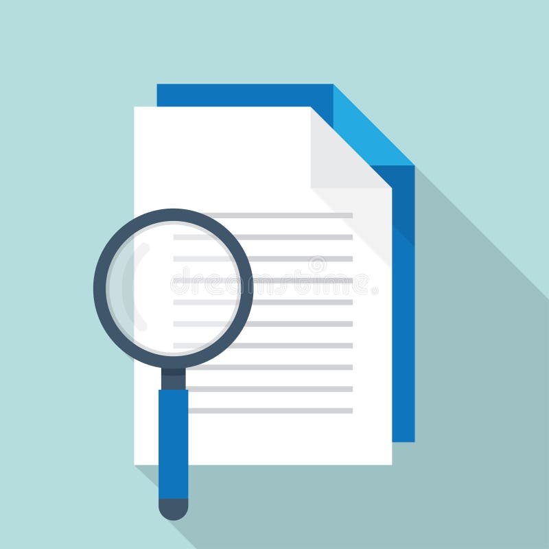 Document with search icon stock vector. Illustration of book - 89723721