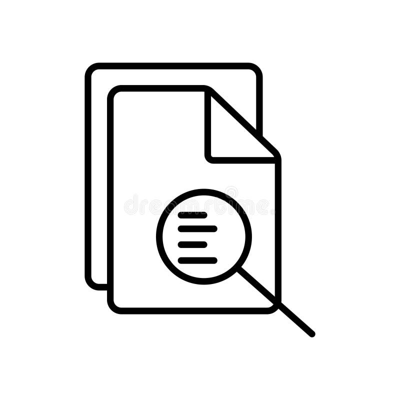 Document Search Icon, Document Search Icon Vector Stock Vector ...