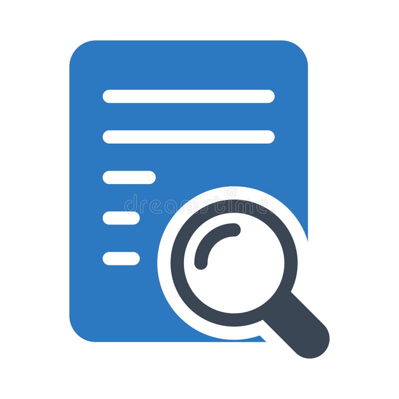 Document Search Vector Glyph Color Icon Stock Illustration ...