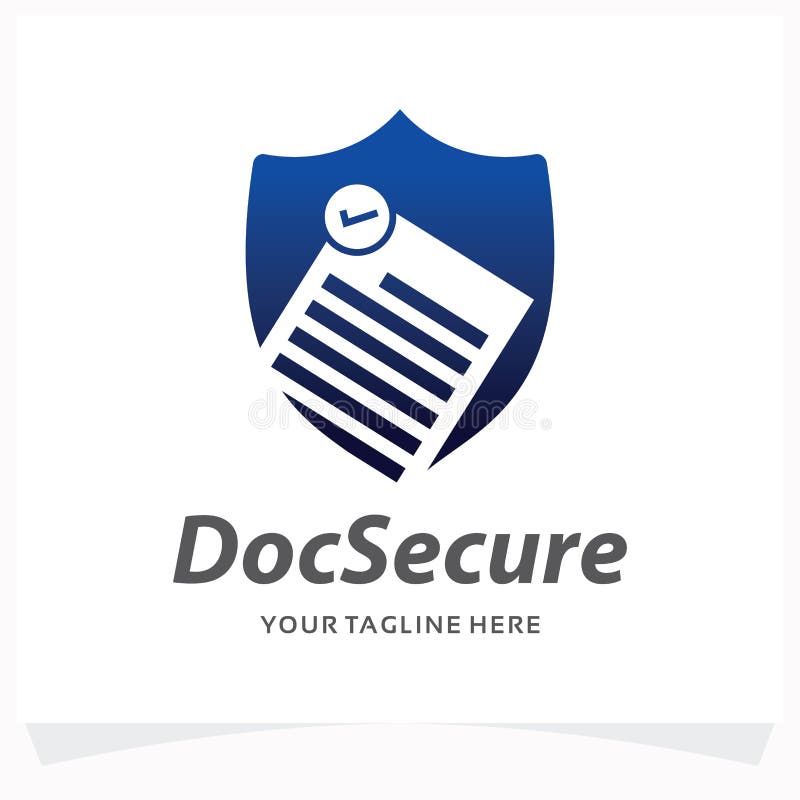 Document Secure Logo Design Template Stock Vector - Illustration of ...