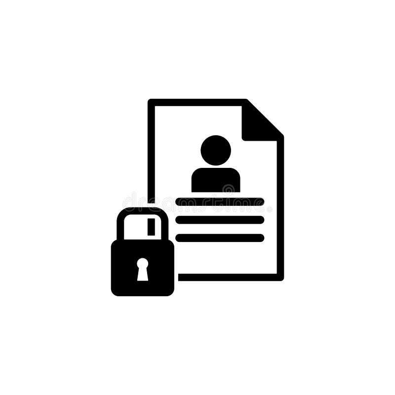 Document Protection Multi Color Icon. Simple Thin Line, Outline Vector ...