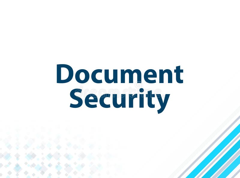 Document Security Modern Flat Design Blue Abstract Background Stock ...