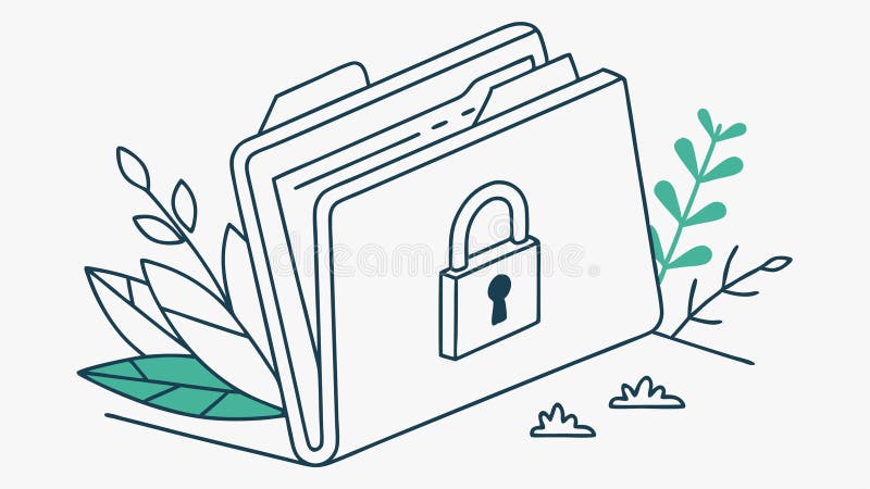 Digital Folder Safety Organization Document Confidentiality Stock ...