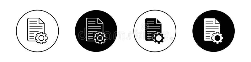 Document settings icon stock vector. Illustration of symbol - 307757137