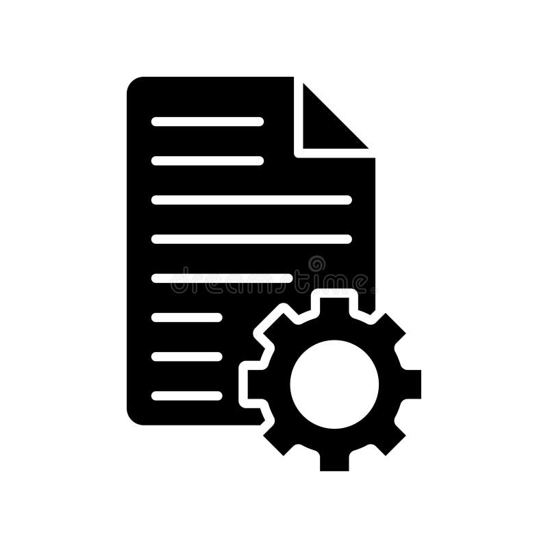 Document Settings Icon Set. Folder Management and File Vector Symbol in ...