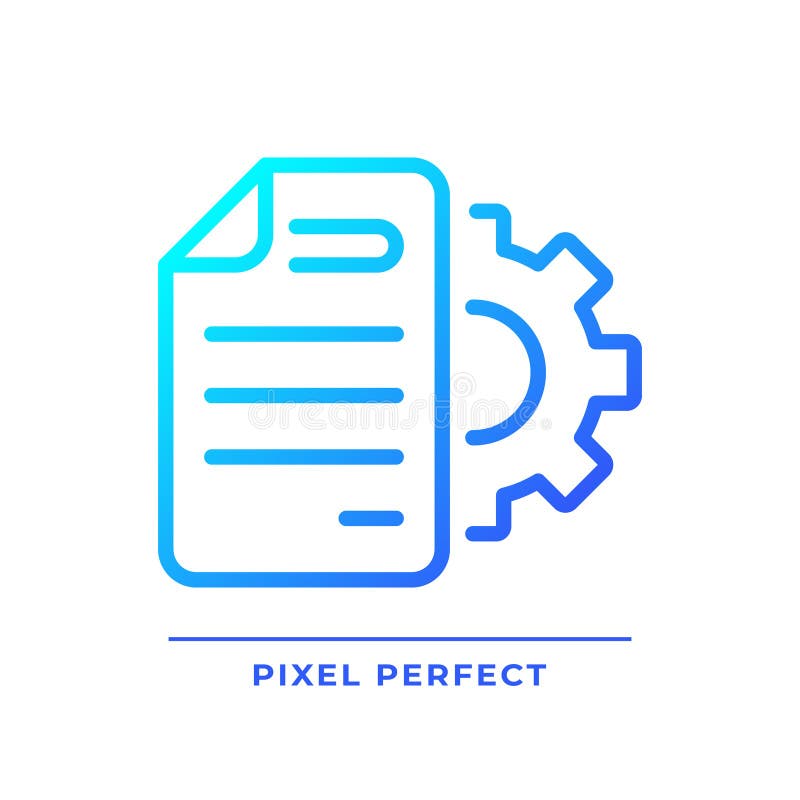 Document Settings Pixel Perfect Gradient Linear Vector Icon Stock ... Document Settings Pixel Perfect Gradient Linear Vector Icon Stock ...
