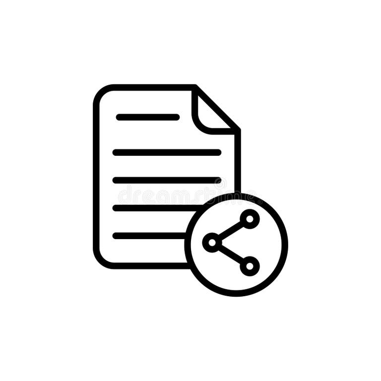 Document share icon stock vector. Illustration of publish - 330167545