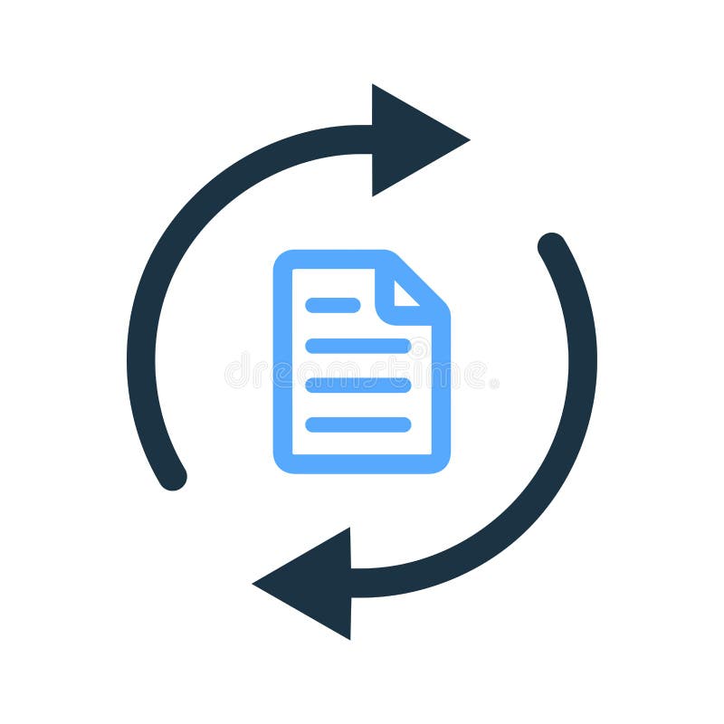 Document, Sharing, Transfer Icon. Simple Flat Design Concept. Stock ...