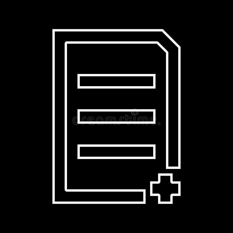 Document Sheet Add Grey Set Icon . Stock Vector - Illustration of ...