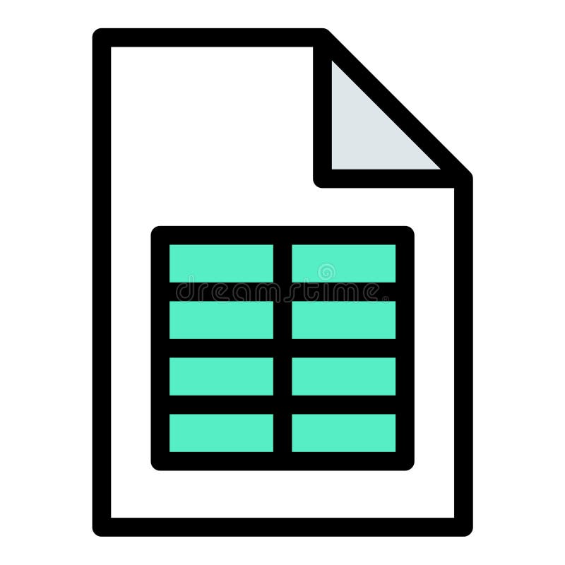Document Sheet Icon Flat Line Style Illustration Representing ...
