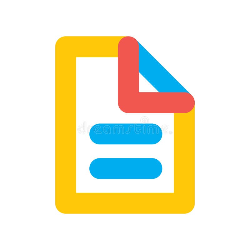 A Document Sheet Icon Illustration. Stock Vector - Illustration of ...