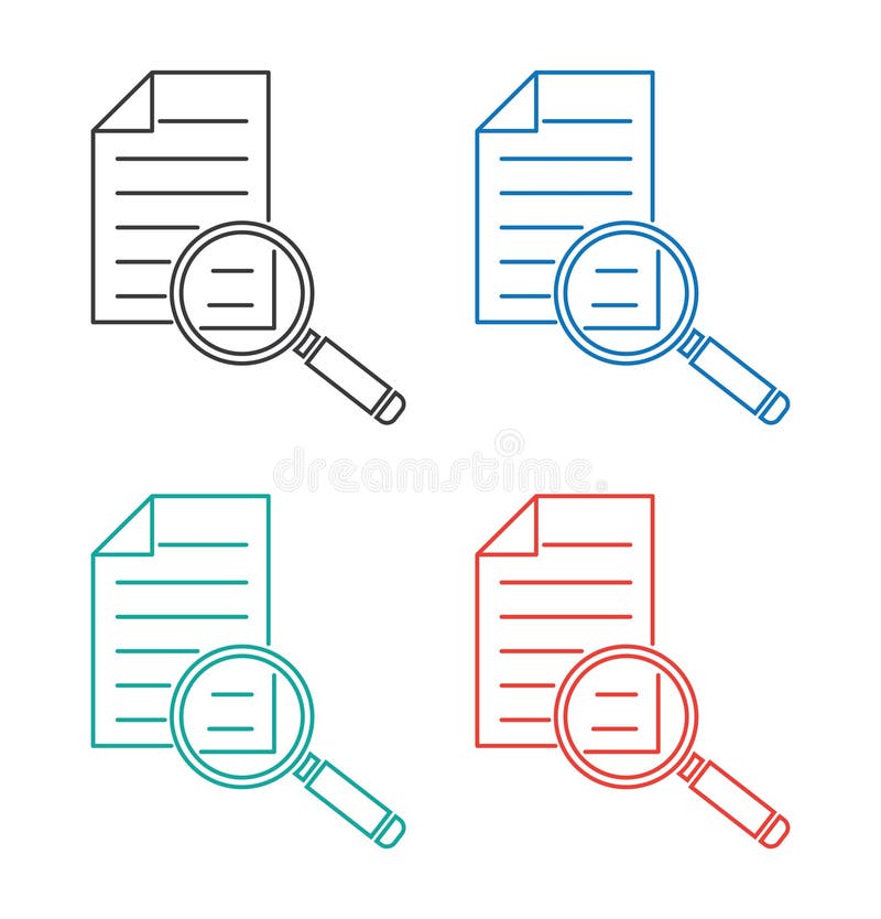 Document Paper Sheet Magnifying Glass Stock Illustrations – 1,073 ...