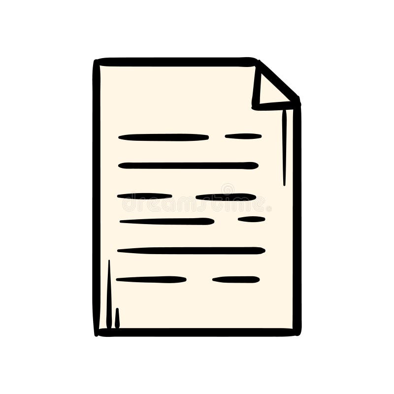 Document. a sheet of paper stock illustration. Illustration of money ...