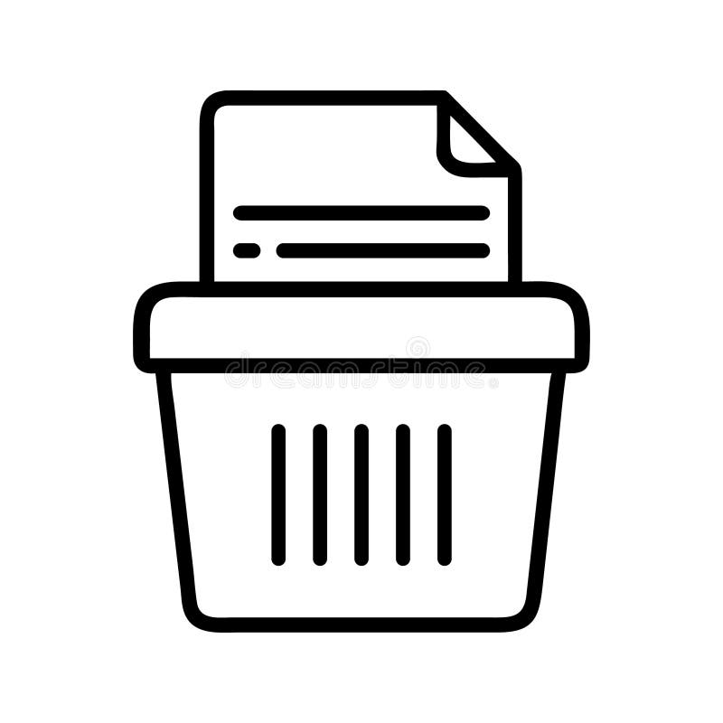 Document Shredder Icon Paper Office Stock Illustration - Illustration ...