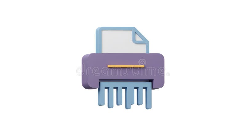 Document Shredding Illustration Paper Being Processed for Secure Data ...