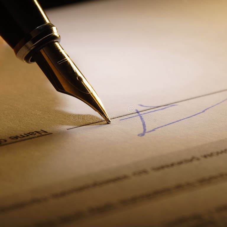 Document sign stock photo. Image of writing, macro, close - 13596044