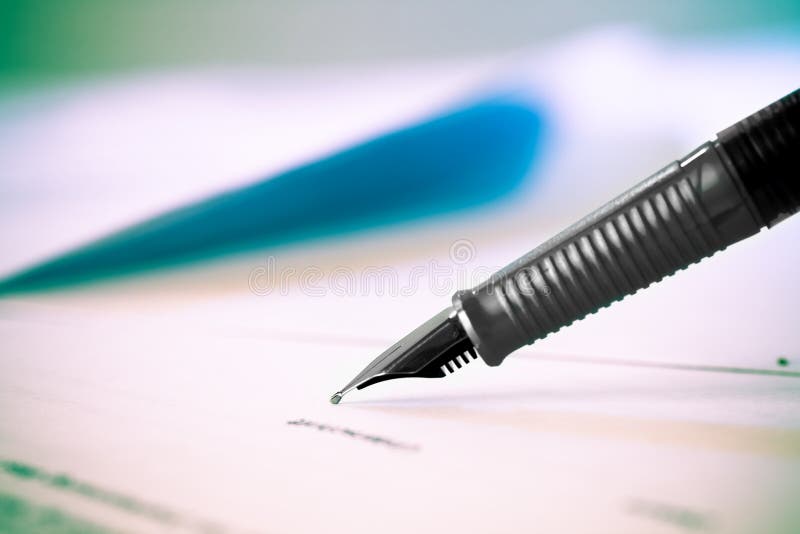 Document sign stock photo. Image of writing, macro, close - 13596044