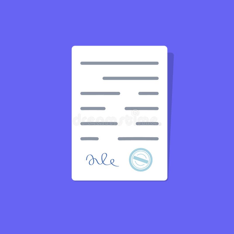 Approve Paper Document Check Mark Concept Stock Illustration ...