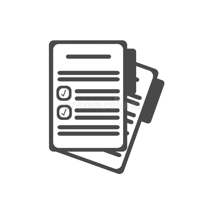 Document with Signature, Text. Folder and Stack of Papers. Law ...