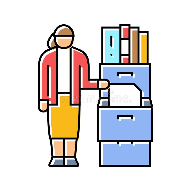 Sorting Office Assistant Color Icon Vector Stock Illustrations – 5 ...