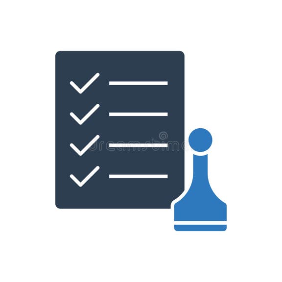 Document Stamp Icon - List Icon Stock Illustration - Illustration of ...