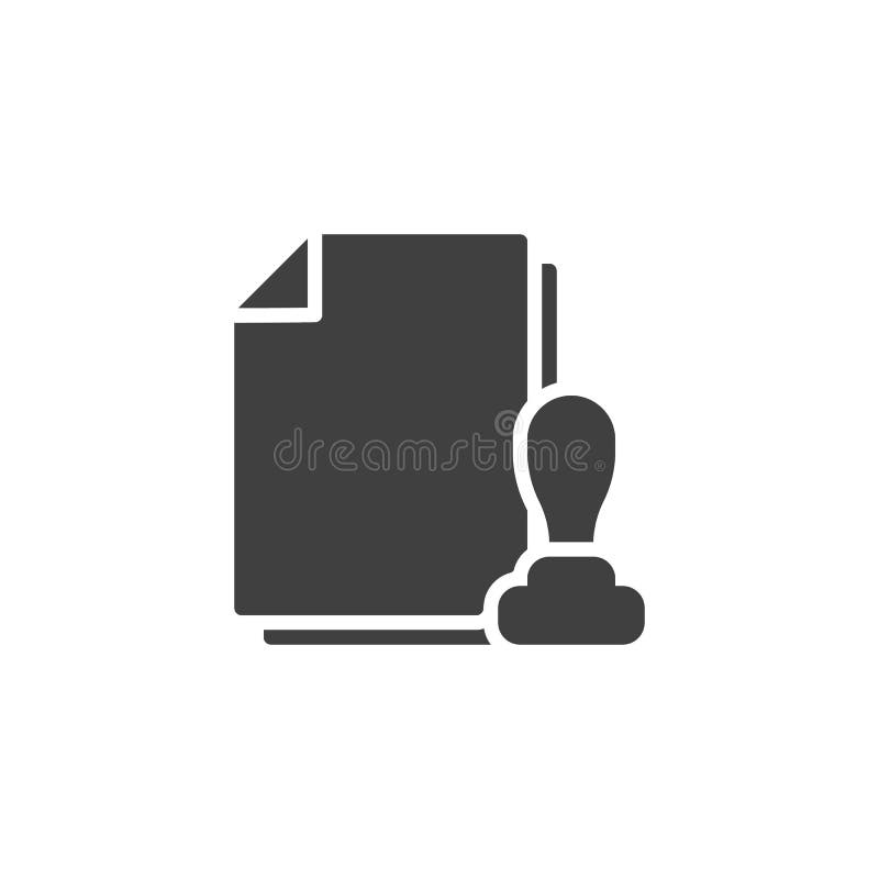 Document stamp vector icon stock vector. Illustration of pixel - 200181672