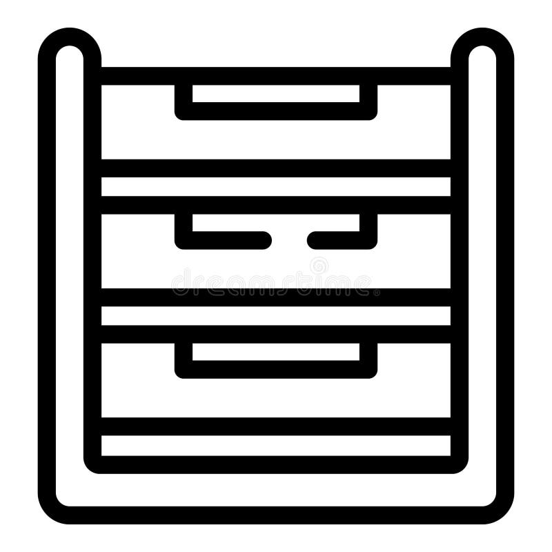 Document Storage Icon Outline Vector. Desk Organizer Tray Stock Vector ...